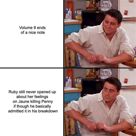 This Is Basically Just Like How Ruby Never Opened Up That She Knew Jaune Was Training Later At