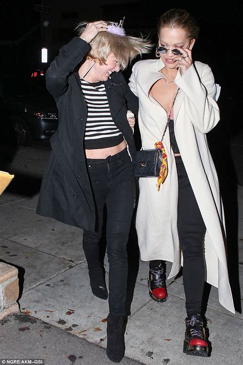 Rita Ora Looks Typically Quirky In Funky Fluffy Crop Top Daily Mail