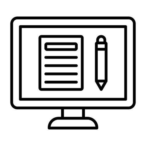 Premium Vector Text Editor Line Illustration