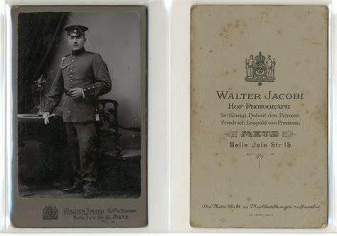 Walter Jacobi Metz Officier Soldat Militaire à Identifier By