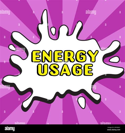 Writing Displaying Text Energy Usage Business Overview Amount Of Energy Consumed Or Used In A