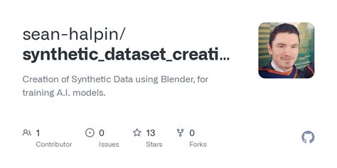 GitHub Sean Halpin Synthetic Dataset Creation Blender Creation Of Synthetic Data Using