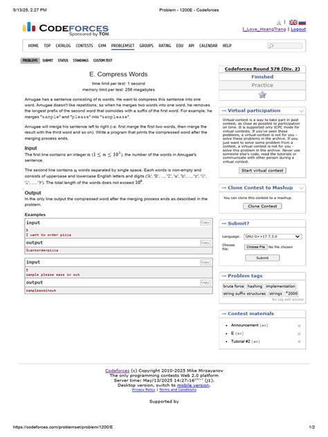 Problem 1200e Codeforces Pdf Computer Programming Computing