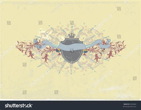 Heraldic Shield Badge Script Perfect You Stock Vector Royalty Free