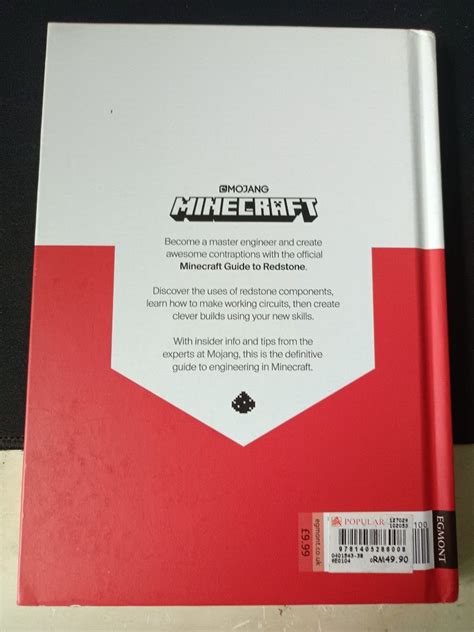 Minecraft Redstone Guide Book Hard Cover Hobbies And Toys Books