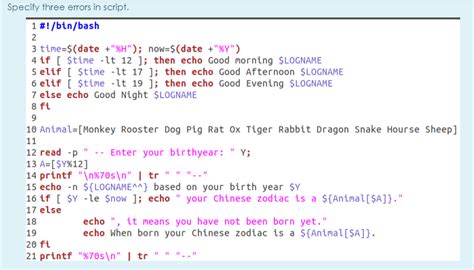 solved specify three errors in script 1 bin bash 2 3