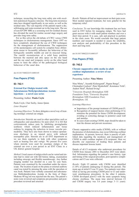 Pdf Chronic Suppurative Otitis Media In Adult Cochlear Implantation A Review Of Our Experience