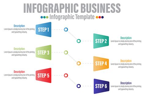 6개의 직사각형 타임라인 단계 또는 옵션 워크플로 인포그래픽 계획 개념 디자인 벡터 프레젠테이션 및 보고서를 위한 비즈니스 로드맵 타임라인 네트워크 프로젝트 템플릿입니 0