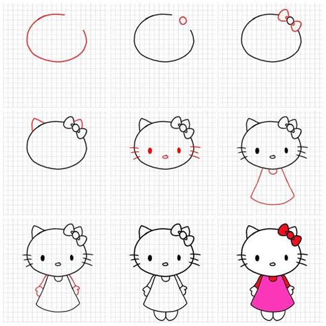 Como Desenhar O Rosto Da Hello Kitty Passo A Passo Para Criancas