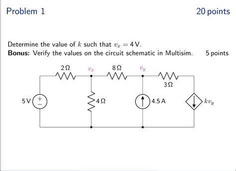 Solved Problem 1 20 Points Determine The Value Of K Such Chegg Com