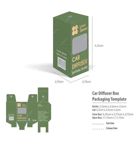 Premium Vector Box Car Diffuser Packaging Design