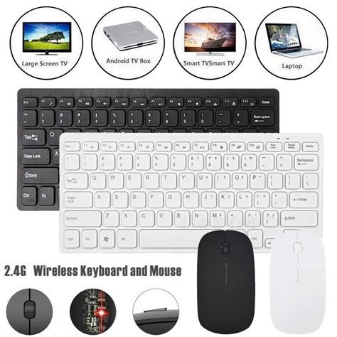 Ultra Slim Usb 24ghz Cordless Wireless Keyboard And Mouse Set For Pc And Laptop Ebay