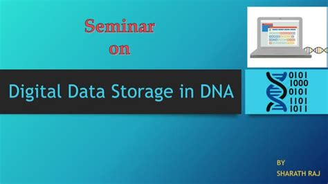 Digital Data Storage In Dna Pptx