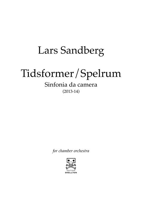 Sandberg Lars Tidsformer Spelrum Edition Skellton