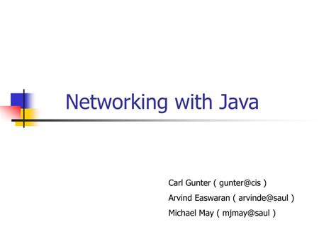 PPT Networking With Java PowerPoint Presentation Free Download ID 3320719