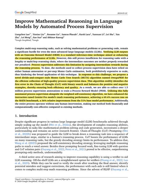 Improve Mathematical Reasoning In Language Models Pdf