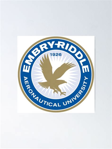 Embry Riddle Logo Poster By Pizzacharles Redbubble