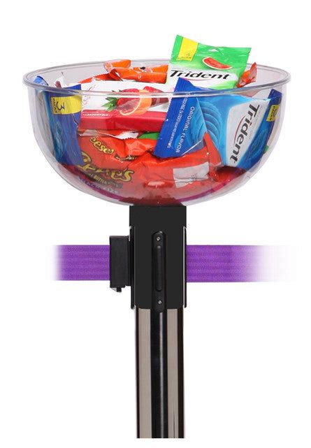 Clear Acrylic Stanchion Bowl Black Epic Solutions Epic Crowd Control
