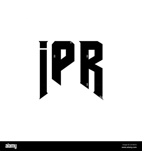 Ipr Letter Logo Design For Technology Company Ipr Logo Design Black