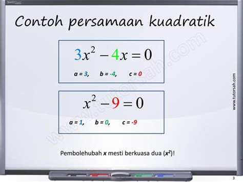 Matematik Tambahan Tingkatan 4 Persamaan Kuadratik Add Math Form 4