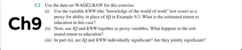 solved c2 use the data set wage2 raw for this