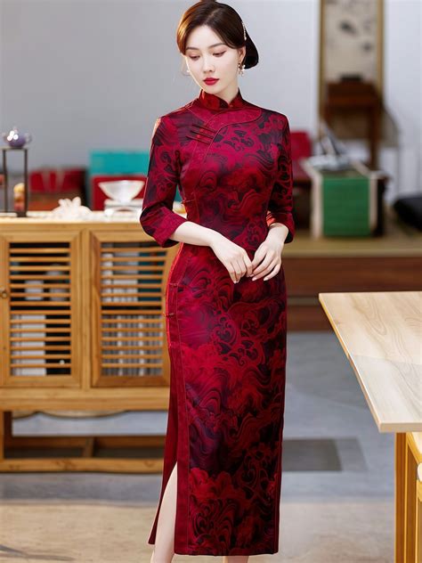 Blossom Brocade 繁花似锦 Pink Floral Vintage Long Cheongsam