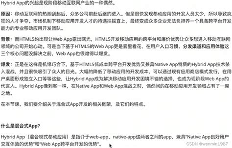 混合式app 简介 混合app csdn博客
