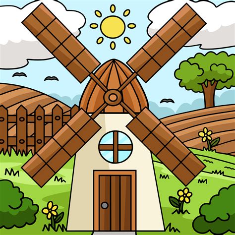 Cartoon Windmill