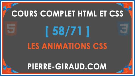 Cours Complet Html Et Css 5871 Les Animations Css Youtube