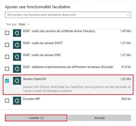 Comment Installer Le Serveur OpenSSH Sur Windows