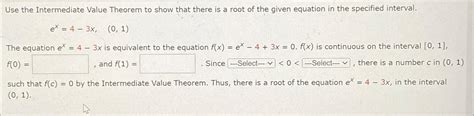 solved use the intermediate value theorem to show that there