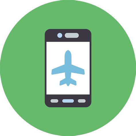 Premium Vector Mobile Airplane Mode Flat Illustration