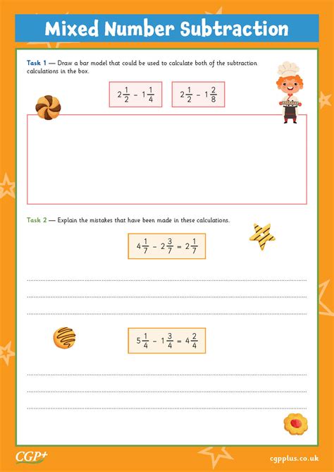 Wrm Mixed Number Subtraction Year 5 Cgp Plus