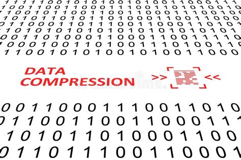 Data Compression Concept Binary Code 3d Stock Illustration