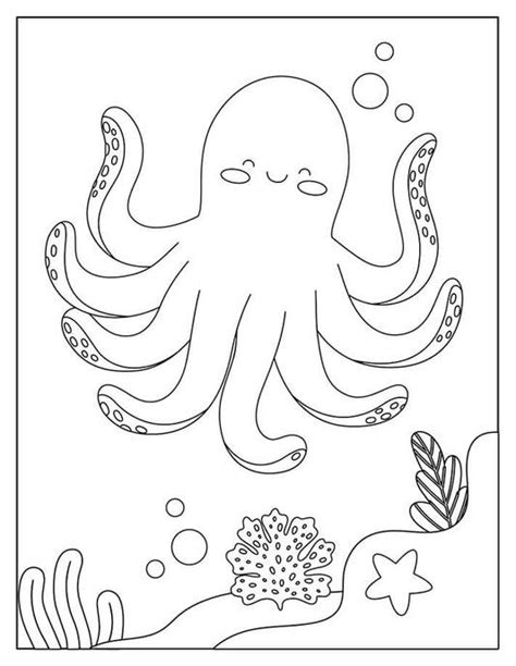 문어 색칠 공부 Kr에서 무료 색칠 공부