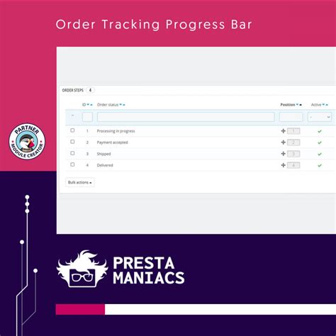 Order Tracking Progress Bar