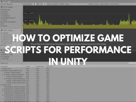 how to optimize game scripts for performance in unity