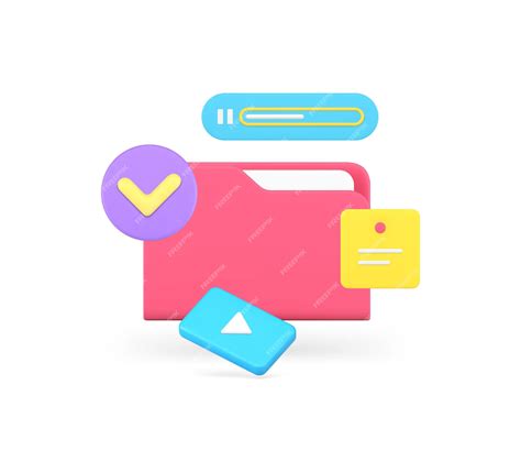 Premium Vector Cyberspace Cloud Computing Data Storage Document Folder Multimedia Content 3d