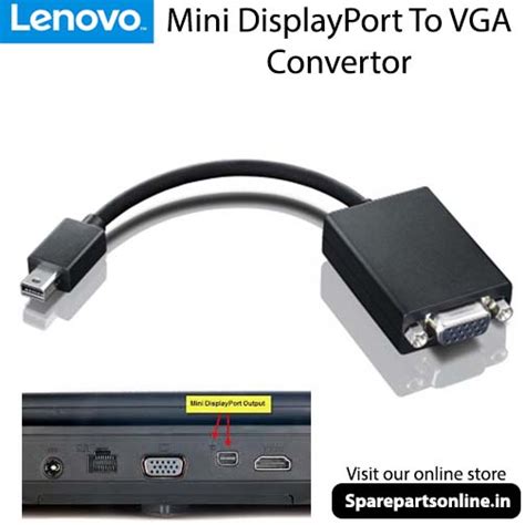 Lenovo A Mini Displayport Vga Cable Interface Gender Adapter Black Sparepartsonline In