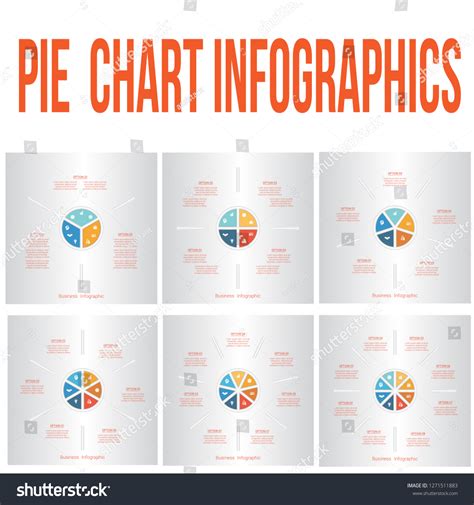 Pie Chart Infographic Set Templates Text Stock Vector Royalty Free Shutterstock
