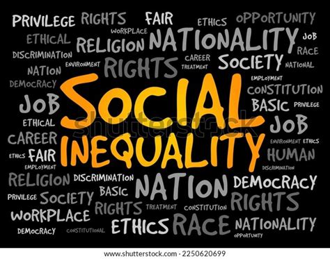 Social Inequality Condition Unequal Access Benefits Stock Vector