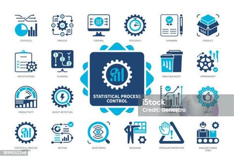 Statistical Process Control Solid Icon Set Stock Illustration Download Image Now Data