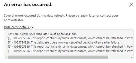 solved this report contains dynamic datasources which ca
