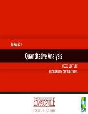 Chapter Probability Distributions Slides Part Pptx MBA Quantitative Analysis WEEK
