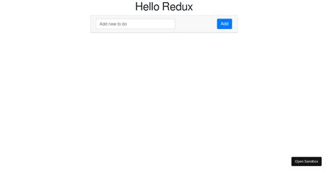 Redux On React Codesandbox