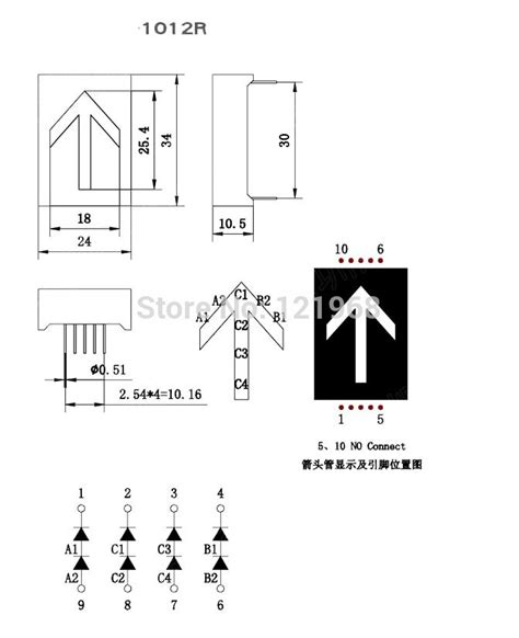 10pcs 1 Inch Red Arrow Led Display 1 1 In Digital Vicedeal