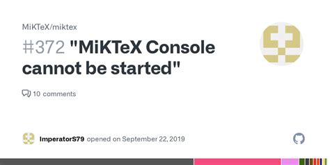 Miktex Console Cannot Be Started · Issue 372 · Miktexmiktex · Github