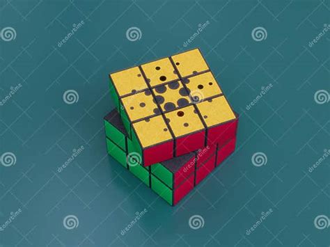 Cardano Crypto Rubiks Cube Puzzle Solve Logic Game Difficult 3d Illustration Editorial Photo