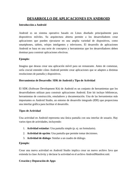 Desarrollo De Aplicaciones En Android 6to Pdf