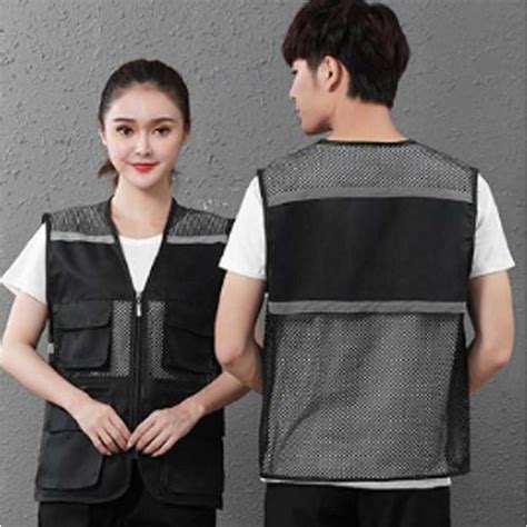 남녀 공용 안전 망사 작업 반사 형광 단체 조끼 N9w 마니템